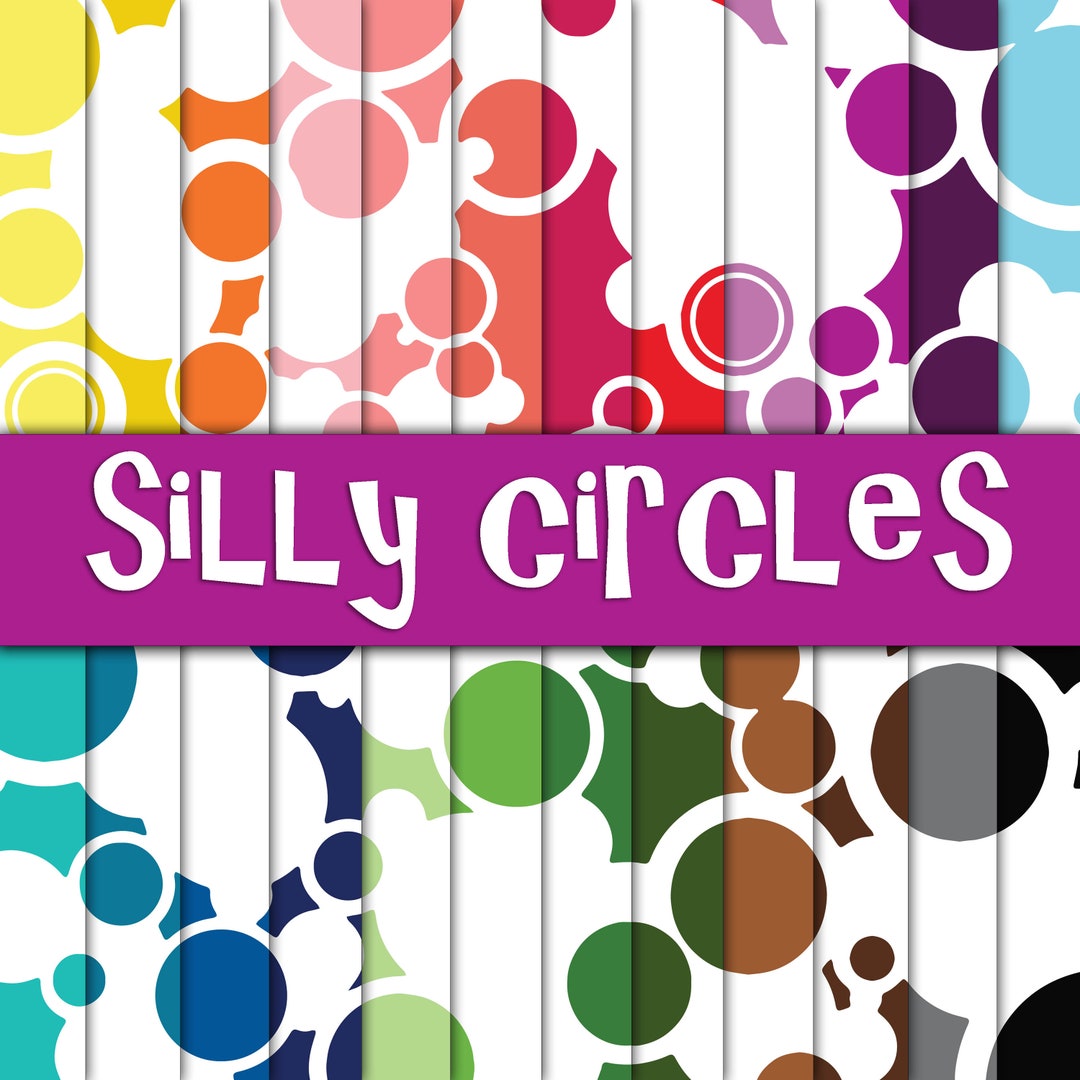 Silly Circles Digital Paper - Circle Textures and Backgrounds - 24 ...