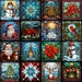 Stained Glass Christmas Digital Papers - Christmas Stained Glass ...