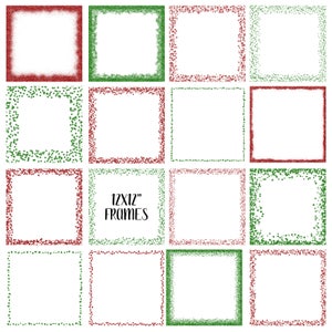 Christmas Glitter Frames and Borders PNG Overlay Clipart Bundle ...