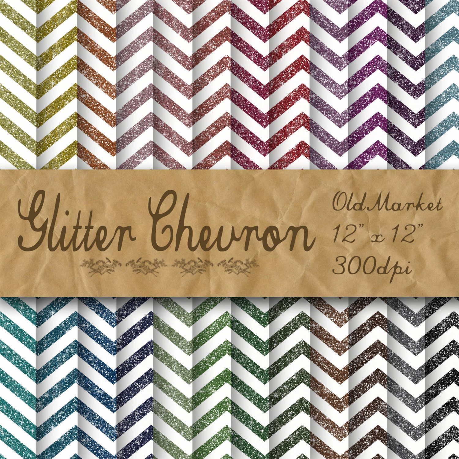Glitter Chevron Digital Paper Glitter Textures Glitter - Etsy