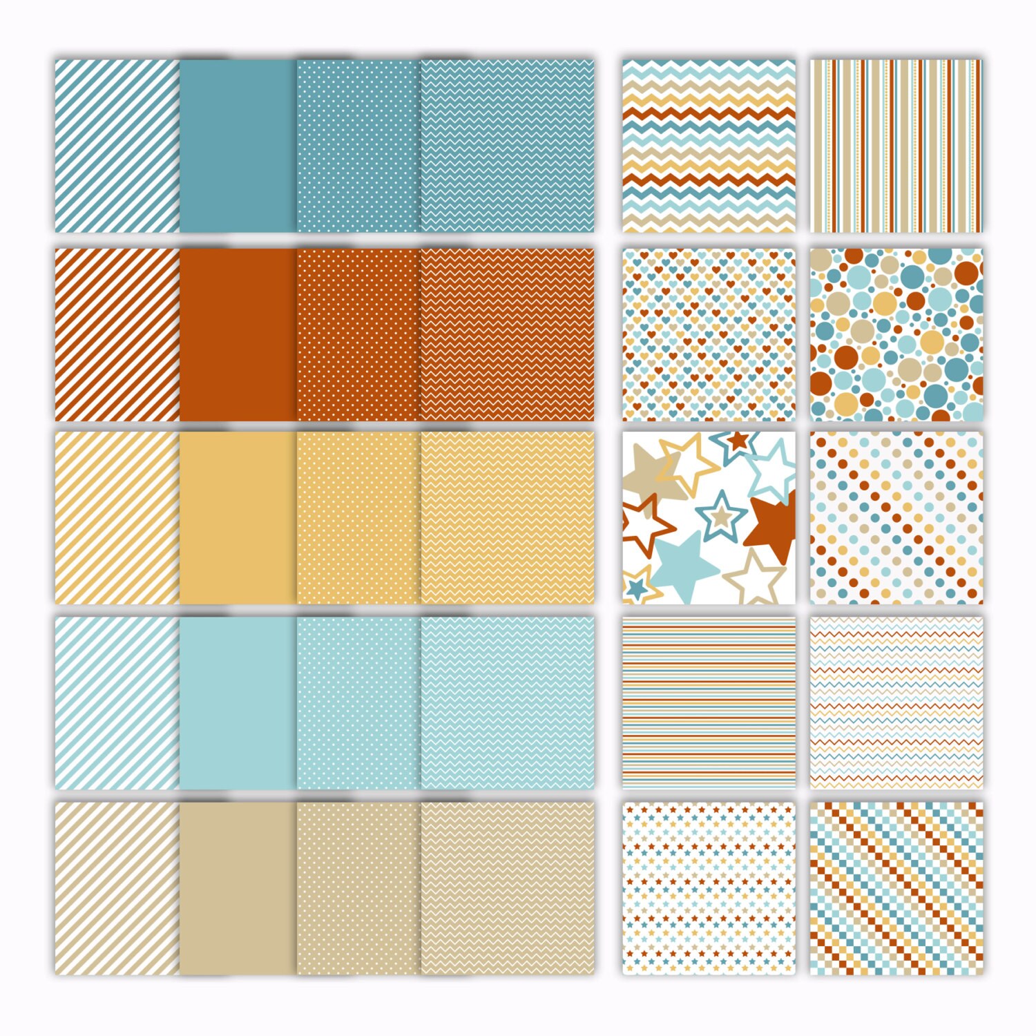 Beach Colors Digital Paper - Colorful Digital Backgrounds - 30 Papers ...