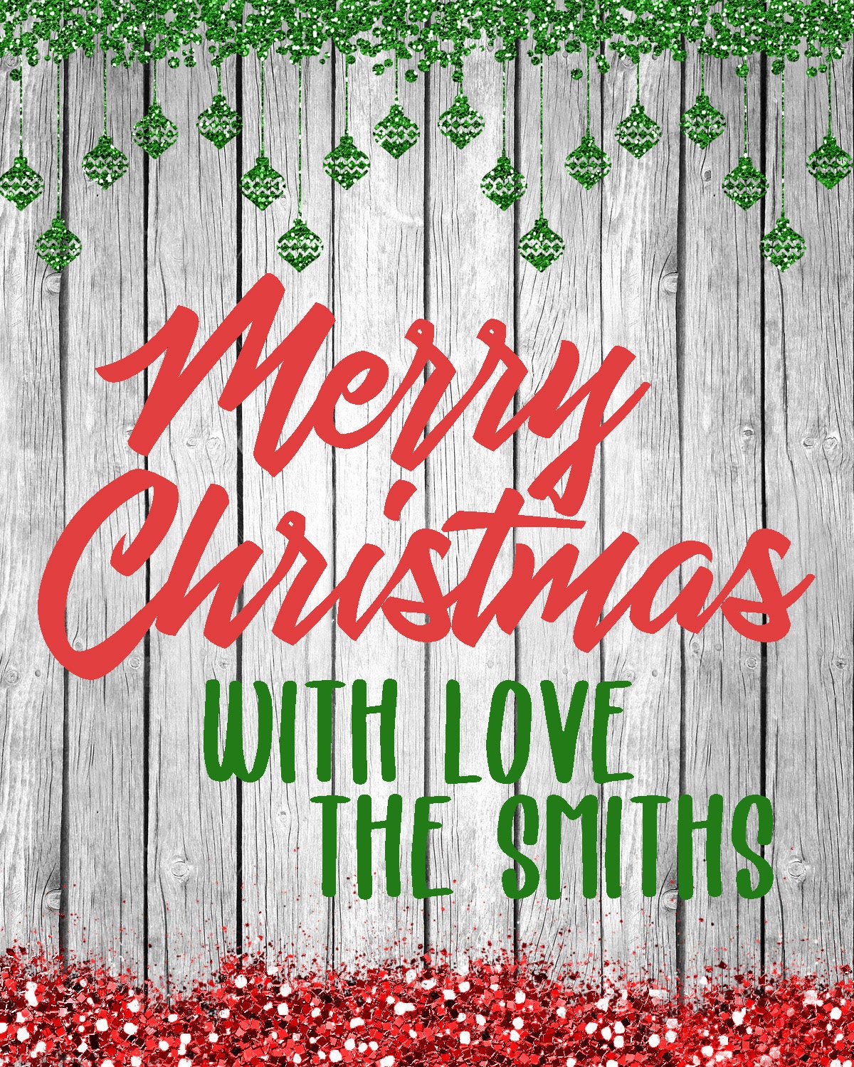 Red and Green Christmas Glitter Borders - Glitter Confetti Clipart - 30 ...