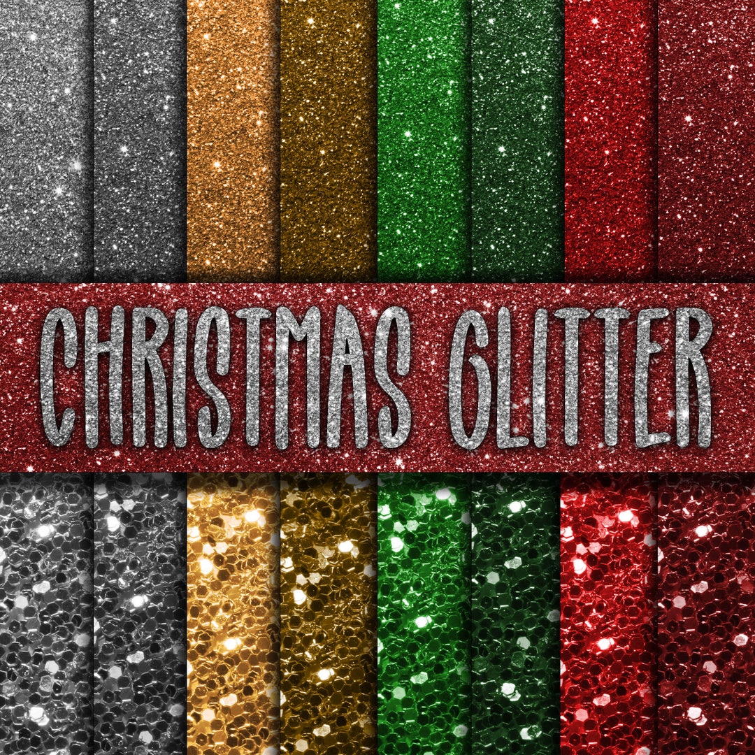 Christmas Glitter Digital Paper - Glitter Christmas Backgrounds and ...