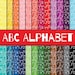 ABC Alphabet Digital Paper - Colorful Alphabet Letter Backgrounds - 24 ...