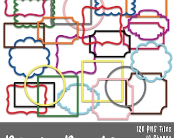 Chalk Frames and Borders Clip Art Commercial Use Clipart | Etsy