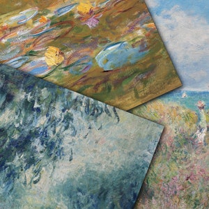 Claude Monet Paintings Digital Paper - Monet Backgrounds - Monet ...