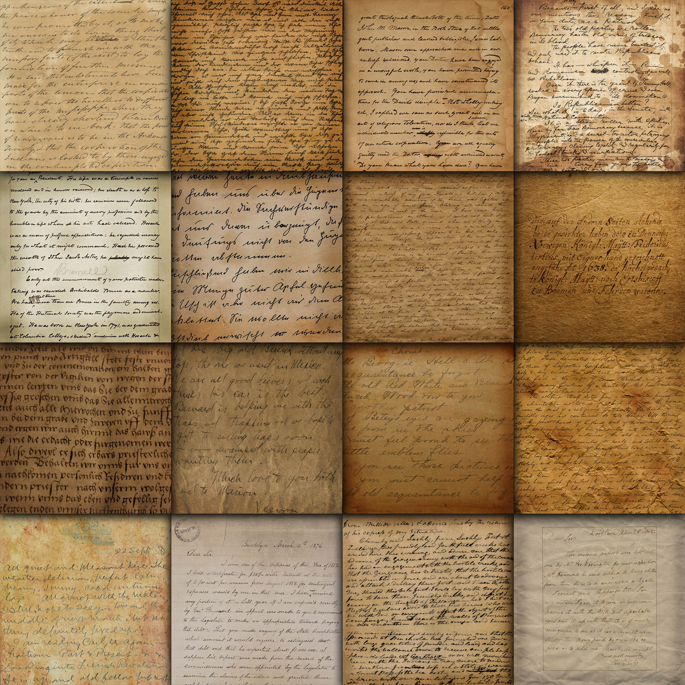 Vintage Handwriting Digital Paper Textures Antique Writing | Etsy