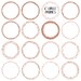 Rose Gold Glitter Frames and Borders PNG Overlay Clipart Bundle ...