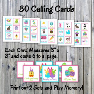 Easter Bingo Printable PDF - 30 Different Cards - Half Page Size ...