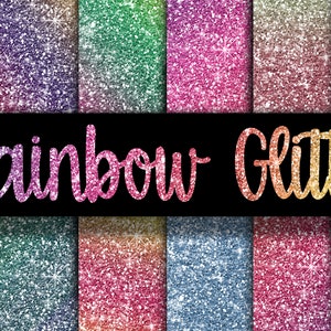 Glitter Digital Paper Bundle - Includes 218 Digital Papers - Glitter ...