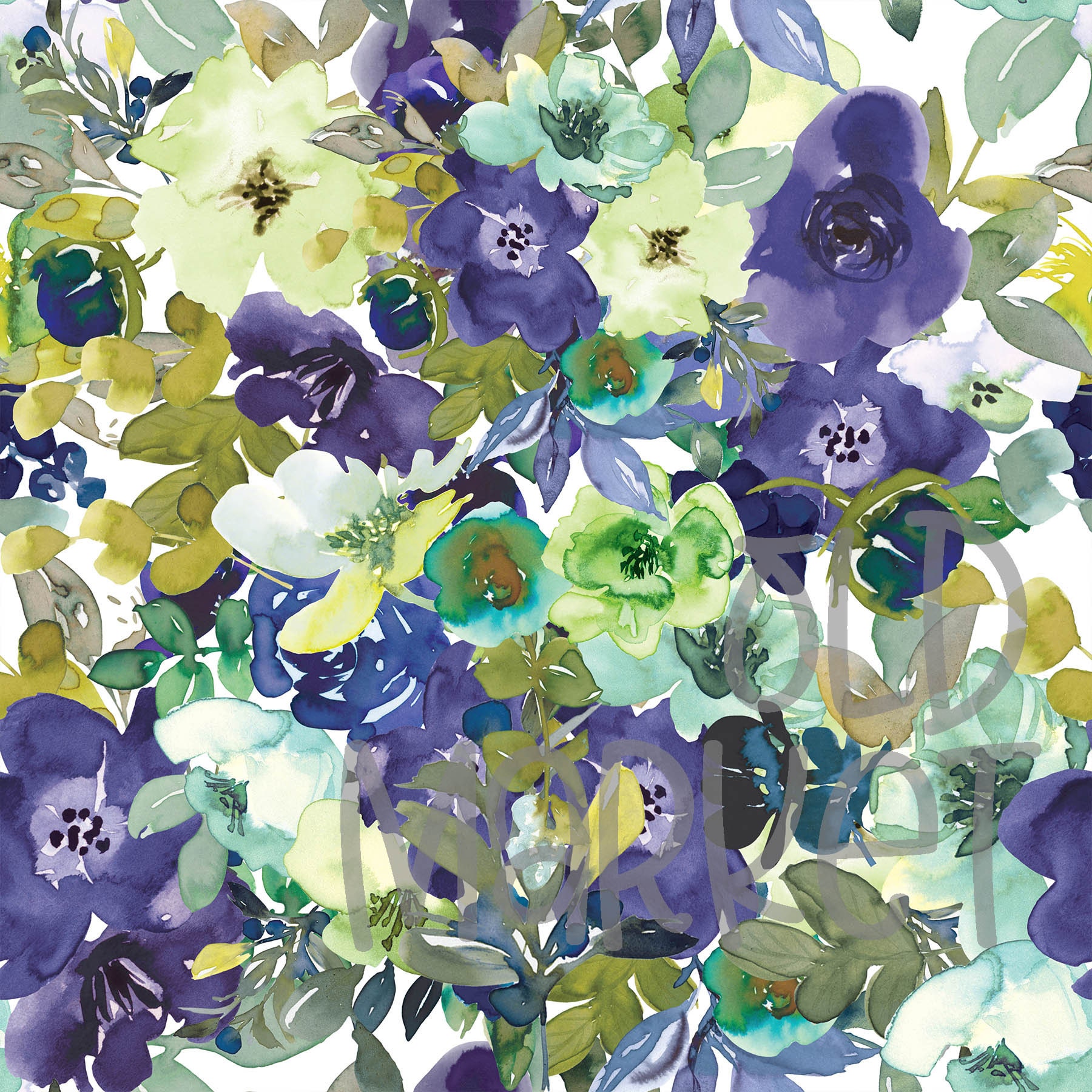 Floral Medley Digital Paper SEAMLESS Watercolor Flower - Etsy