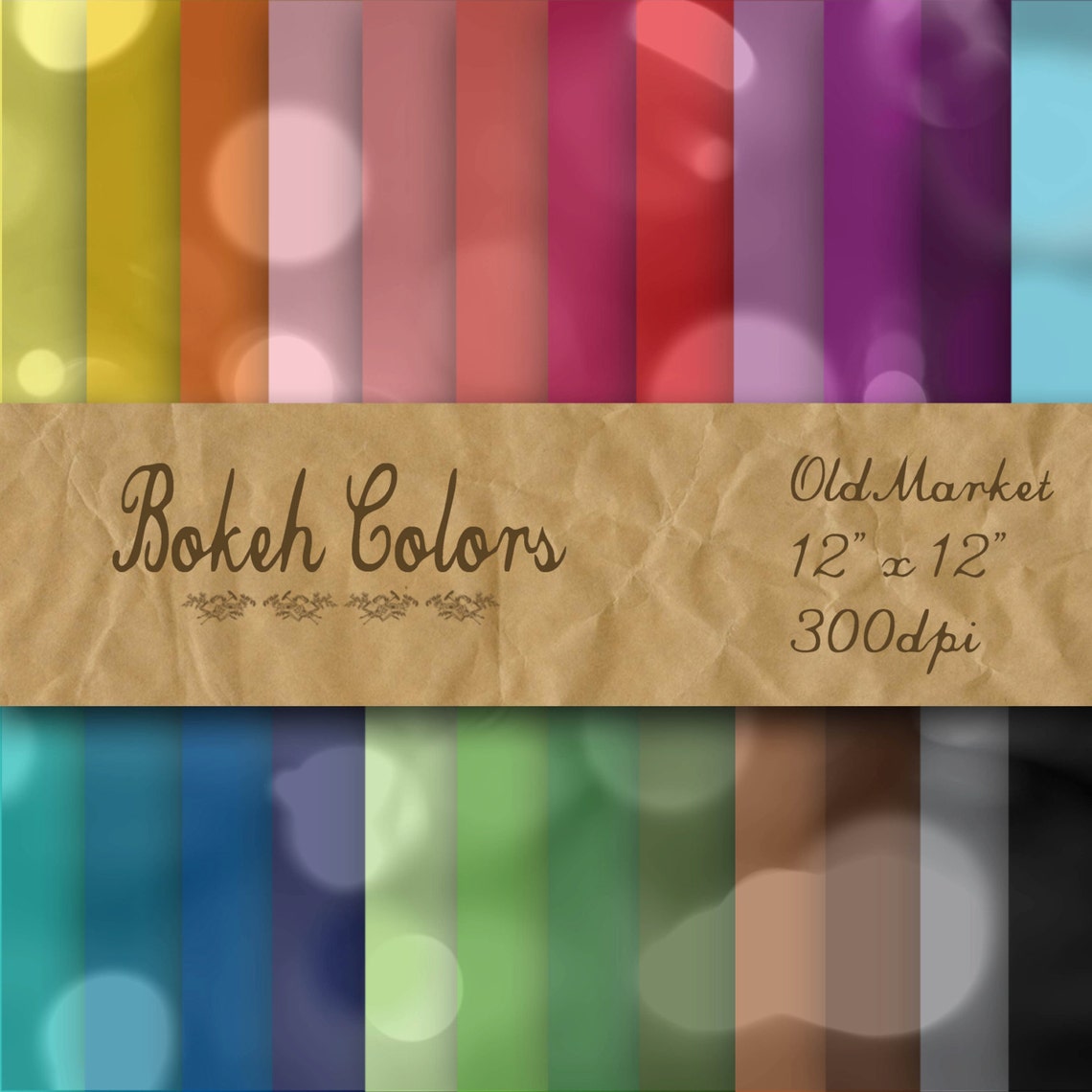 Bokeh Digital Paper Colorful Bokeh Design Backgrounds 24 - Etsy