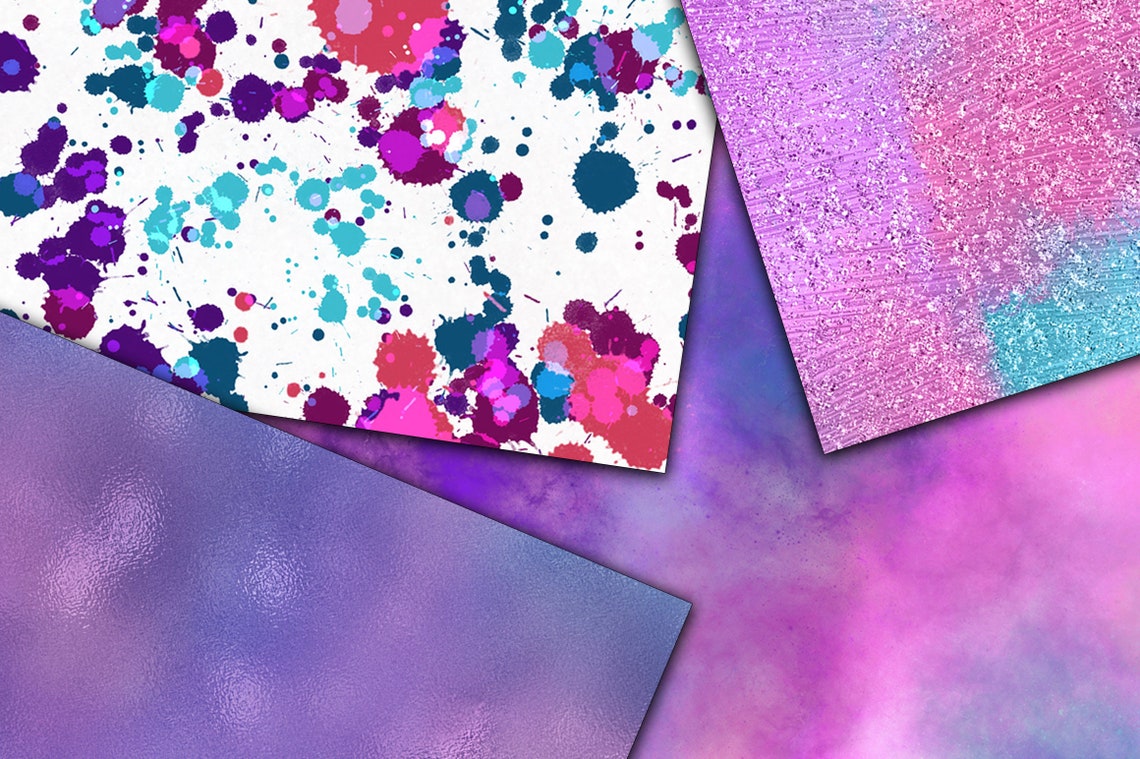 Magical Textures Digital Paper Purple and Pink Textures and - Etsy