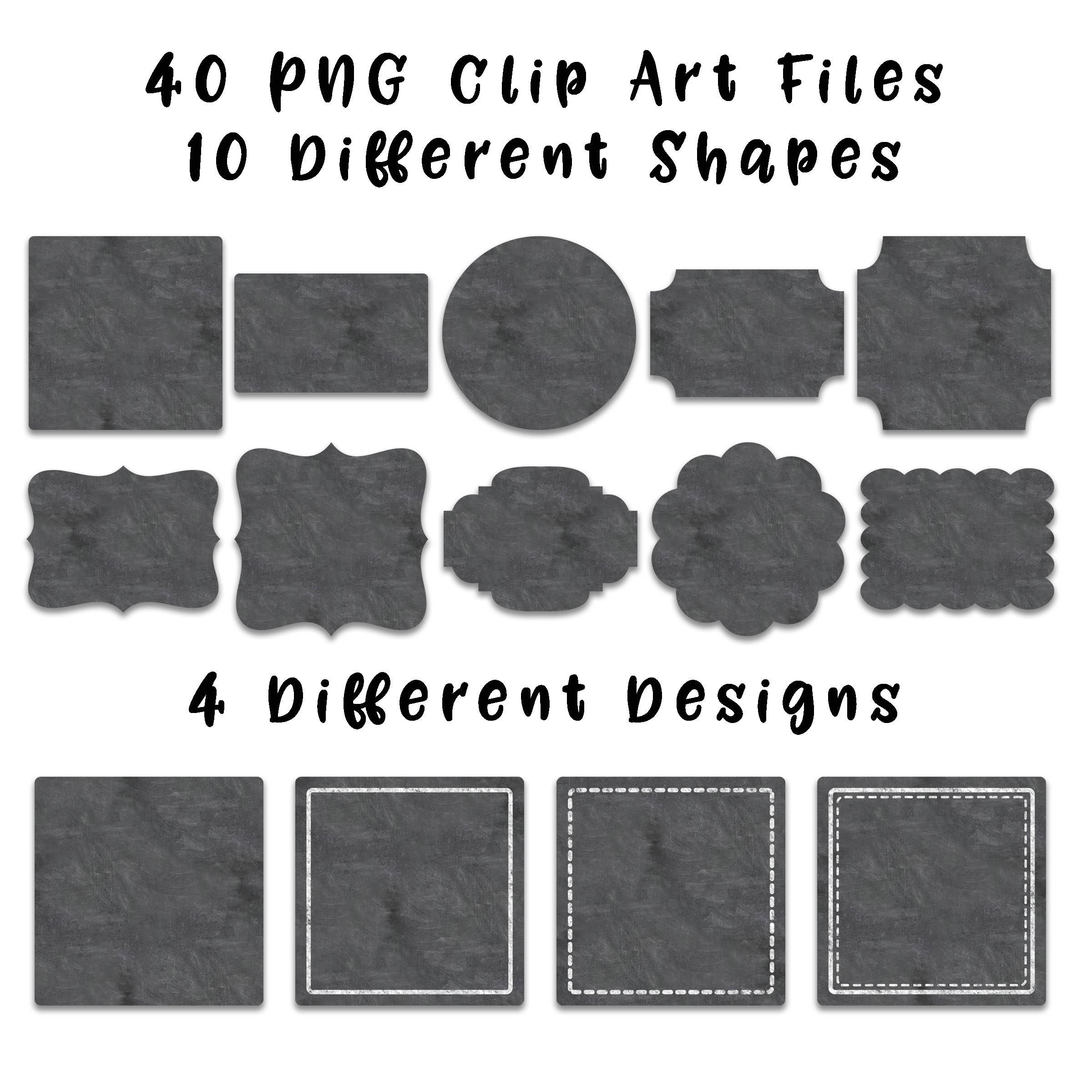 Chalk Frames and Borders Clip Art Commercial Use Clipart - Etsy