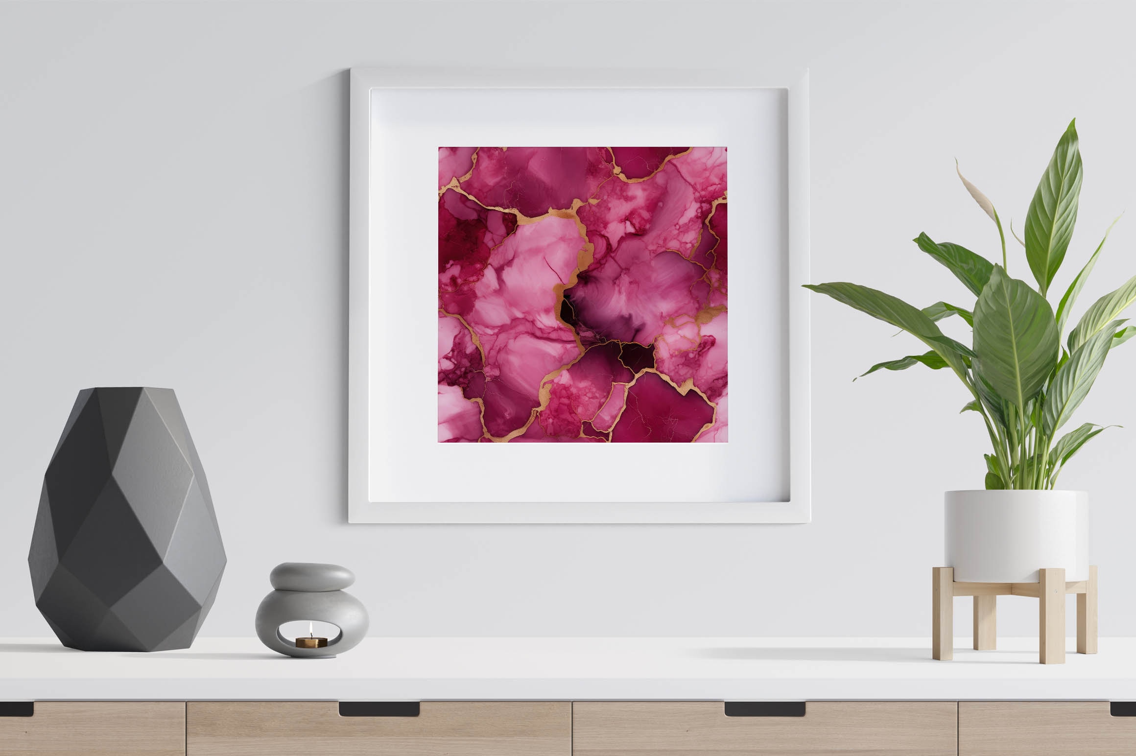 Pink and Gold Alcohol Ink SEAMLESS Patterns - Pink and Gold Digital ...