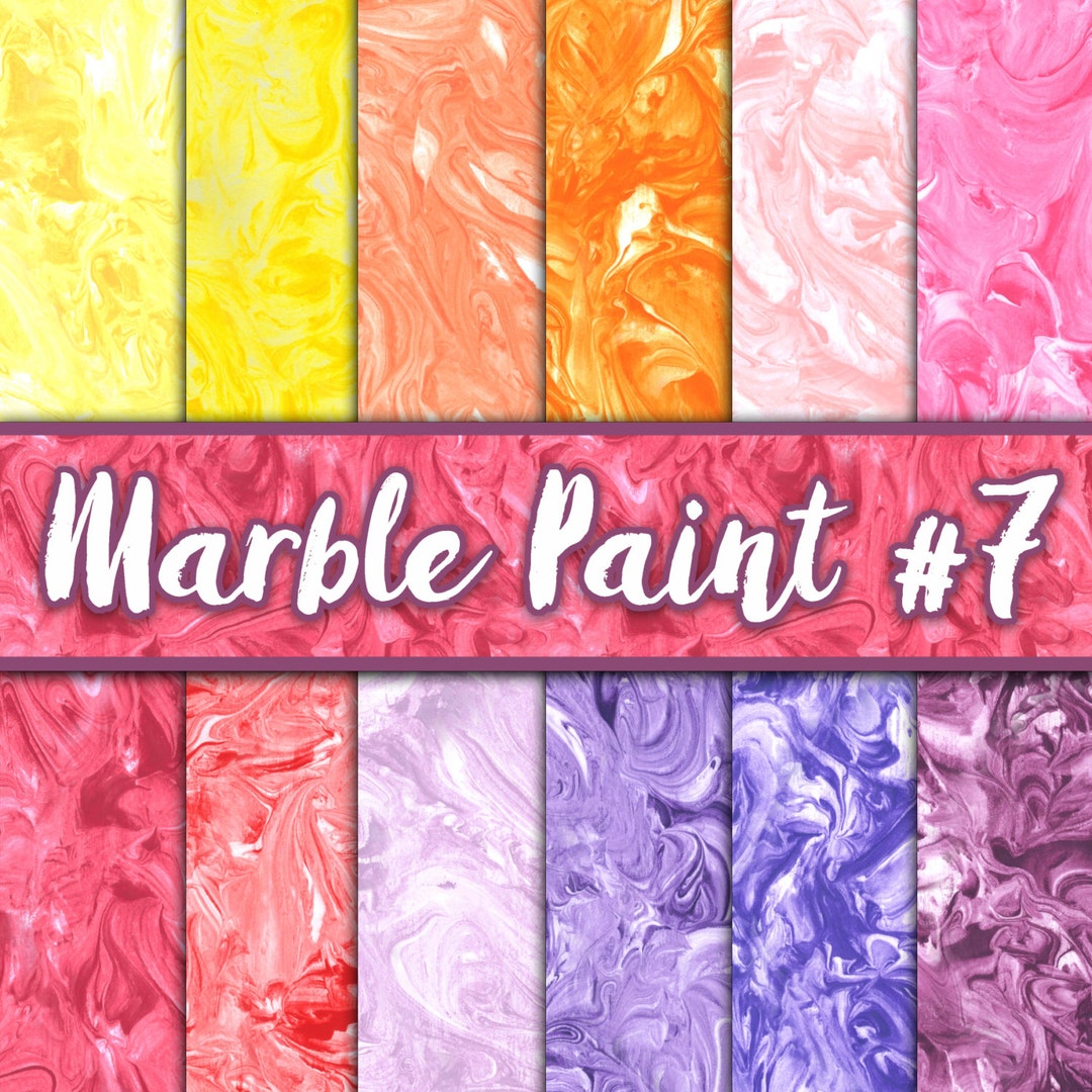 Marble Paint Digital Paper Set #7 - Marble Paint Textures - Marble ...