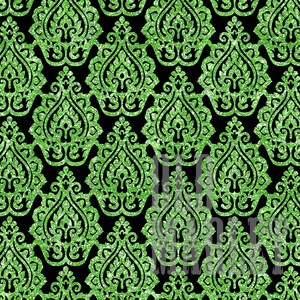Halloween Glitter Damask Digital Paper - Decorative Halloween ...