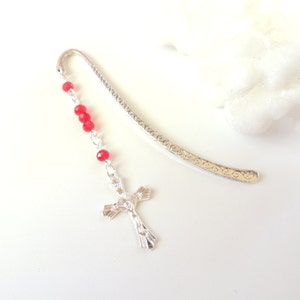 Rosary Cross Bookmark You Choose Color, Religious Bookmark, Metal ...