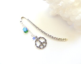 Peace Sign Flower Bookmark Handmade Bookmarks Boho Flower | Etsy