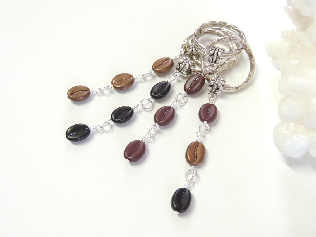 Coffee Bean Key Ring, Barista Gift, Caffeine Keyring, Coffee Lover Gift ...