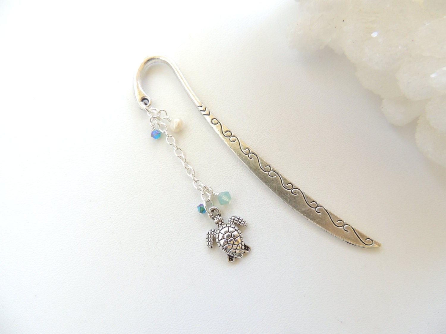 Sea Turtle Bookmark Nautical Sealife Bookmark Beaded Metal - Etsy