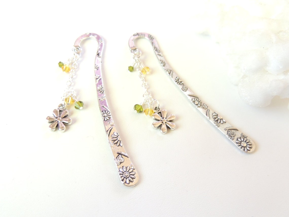 Flower Bookmark, Handmade Bookmarks, Metal Bookmark, Page Saver ...