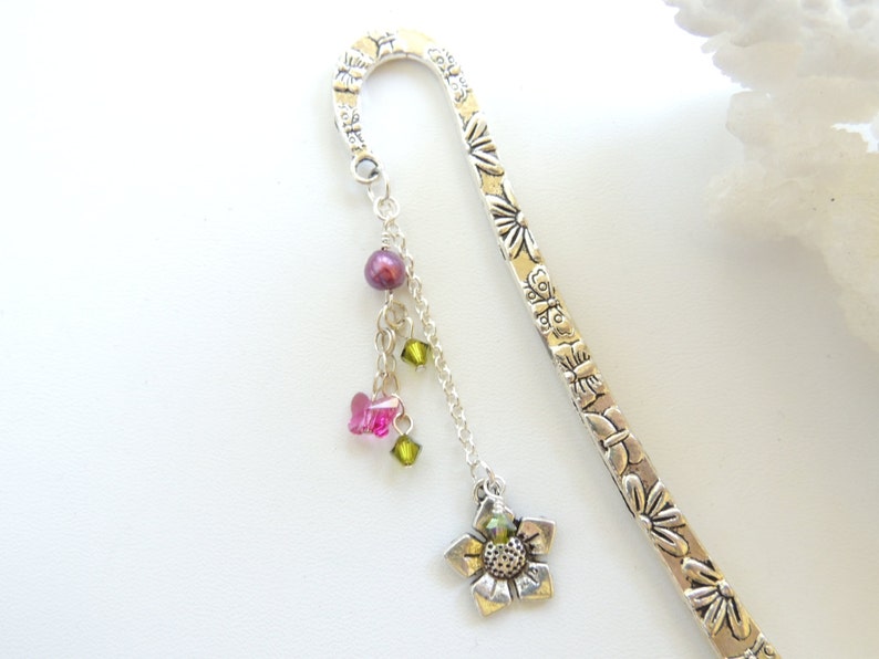 Flower Bookmark, Flower Bookmark, Metal Bookmark, Mothers Day Gift ...