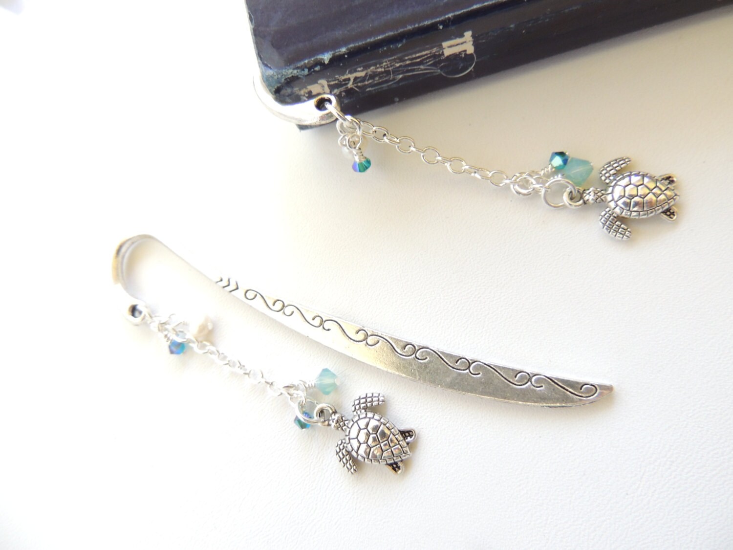 Sea Turtle Bookmark Nautical Sealife Bookmark Beaded Metal - Etsy