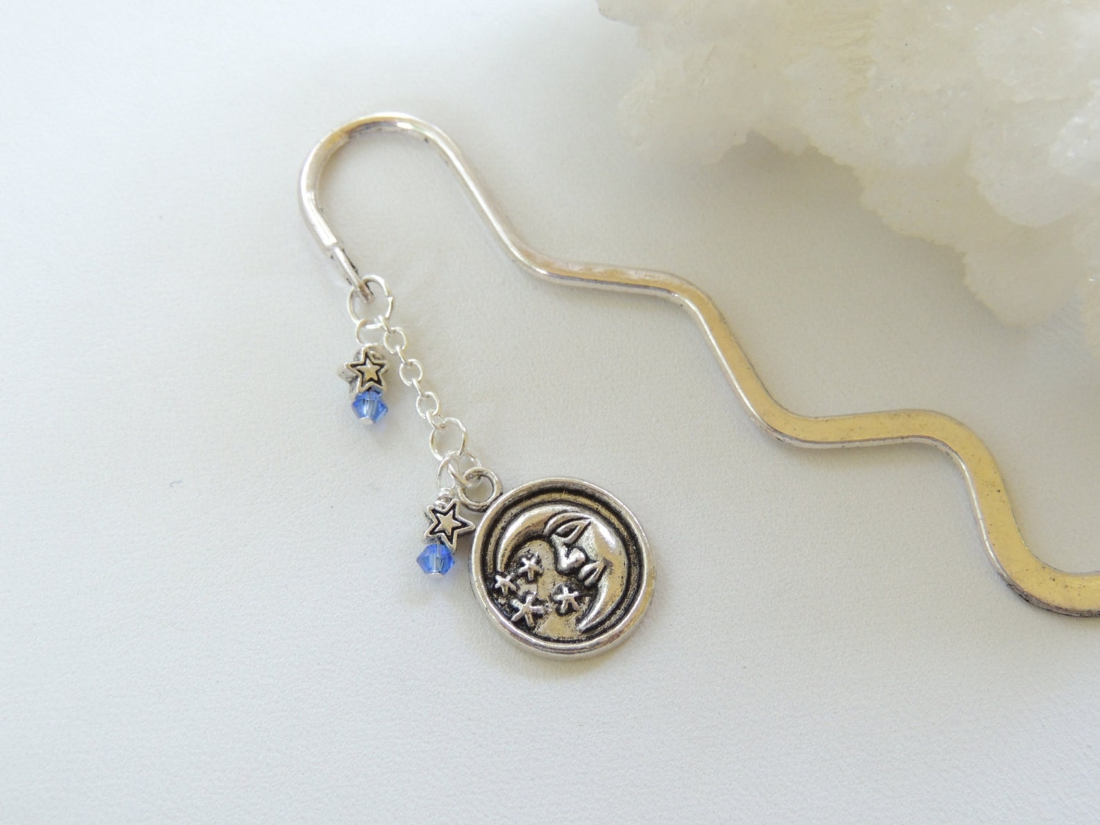 Celestial Bookmark Moon Bookmark Celestial Charms Metal - Etsy