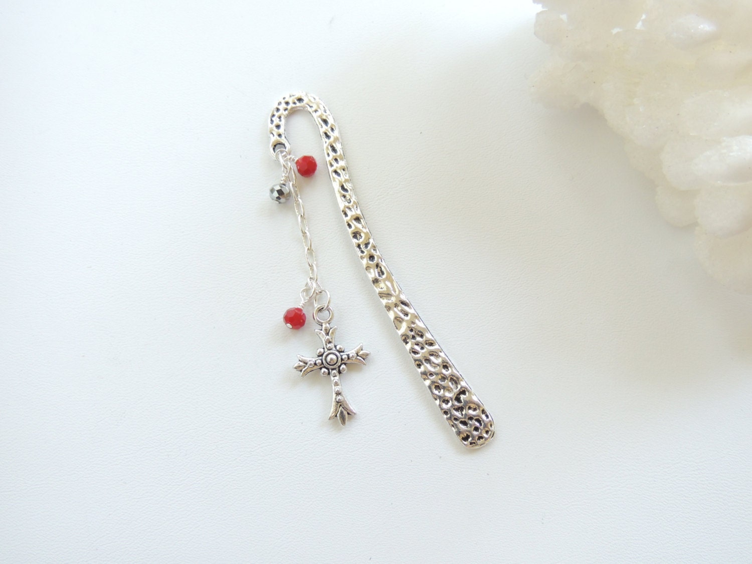 Small Cross Bookmark Religious Bookmark Beaded Bookmark - Etsy