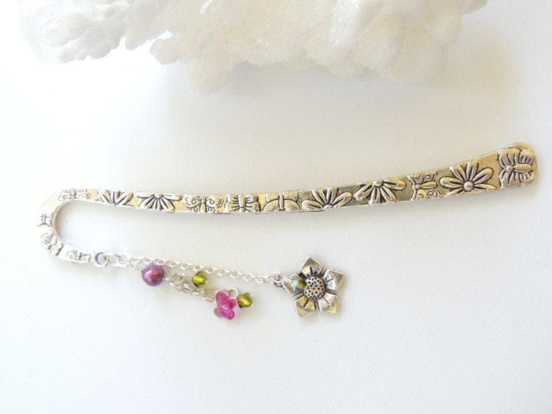 Flower Bookmark Flower Bookmark Metal Bookmark Mothers Day | Etsy