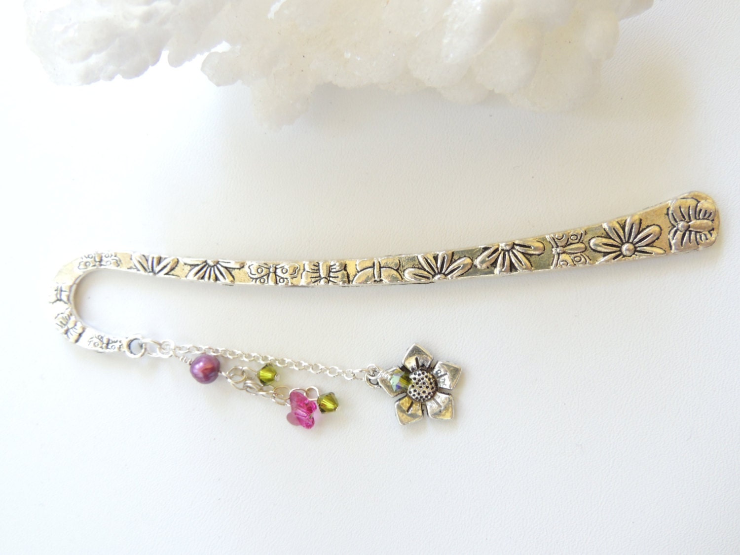 Flower Bookmark, Flower Bookmark, Metal Bookmark, Mothers Day Gift ...