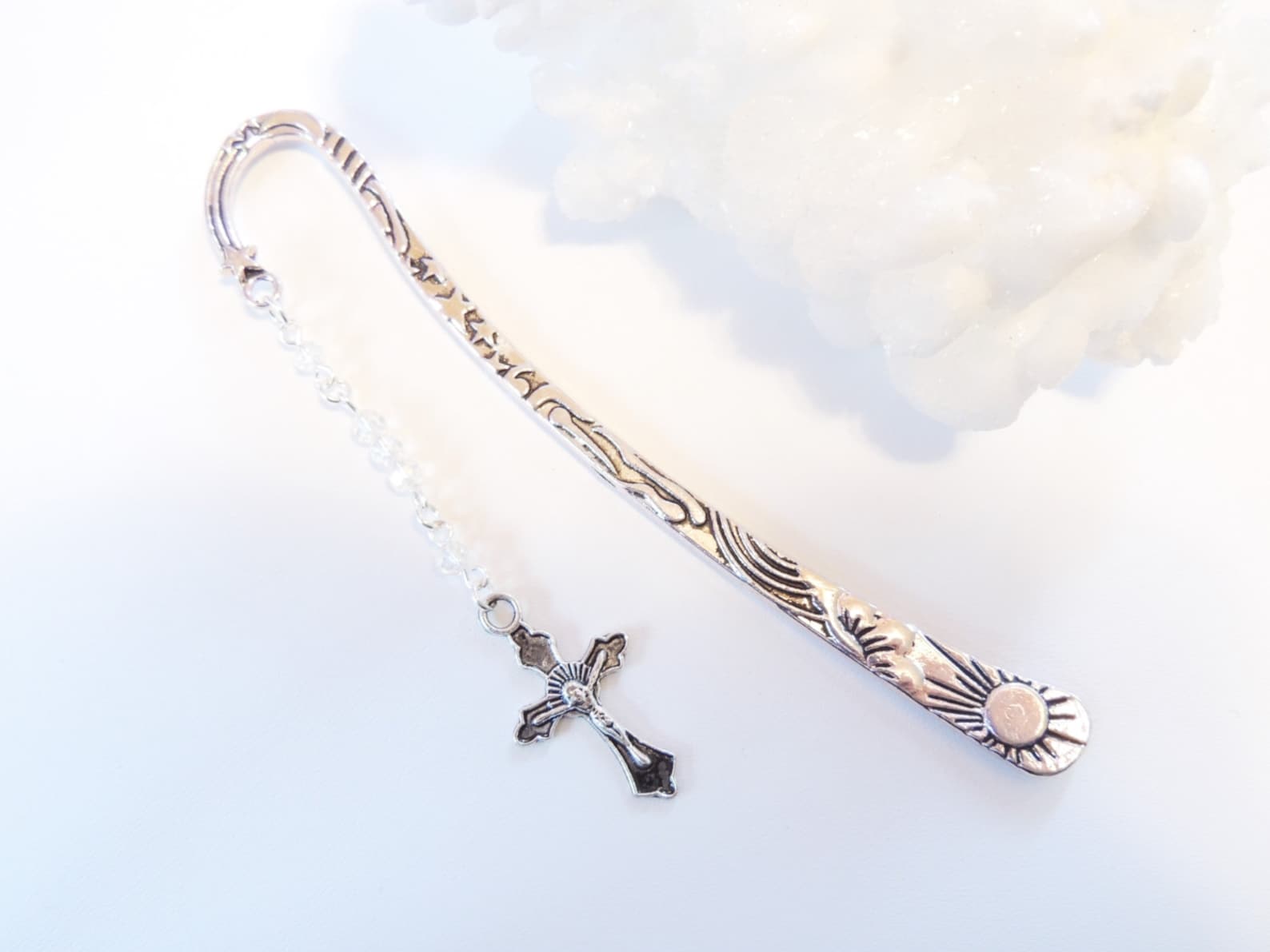 Rosary Cross Bookmark Religious Bookmark Beaded Bookmark - Etsy