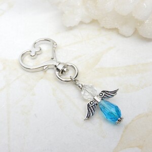 Angel Keyring, Guardian Angel Gift, Heart Keyring, Key Fob, Remembrance ...