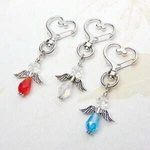Angel Keyring, Guardian Angel Gift, Heart Keyring, Key Fob, Remembrance ...