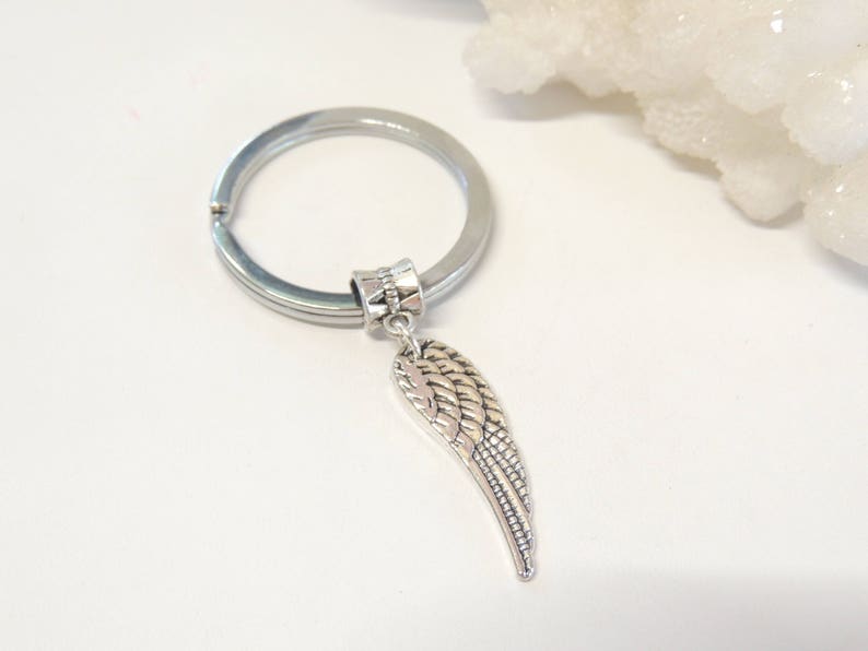 Angel Wing Keychain Angel Wing Key Chain Key Ring Guardian - Etsy