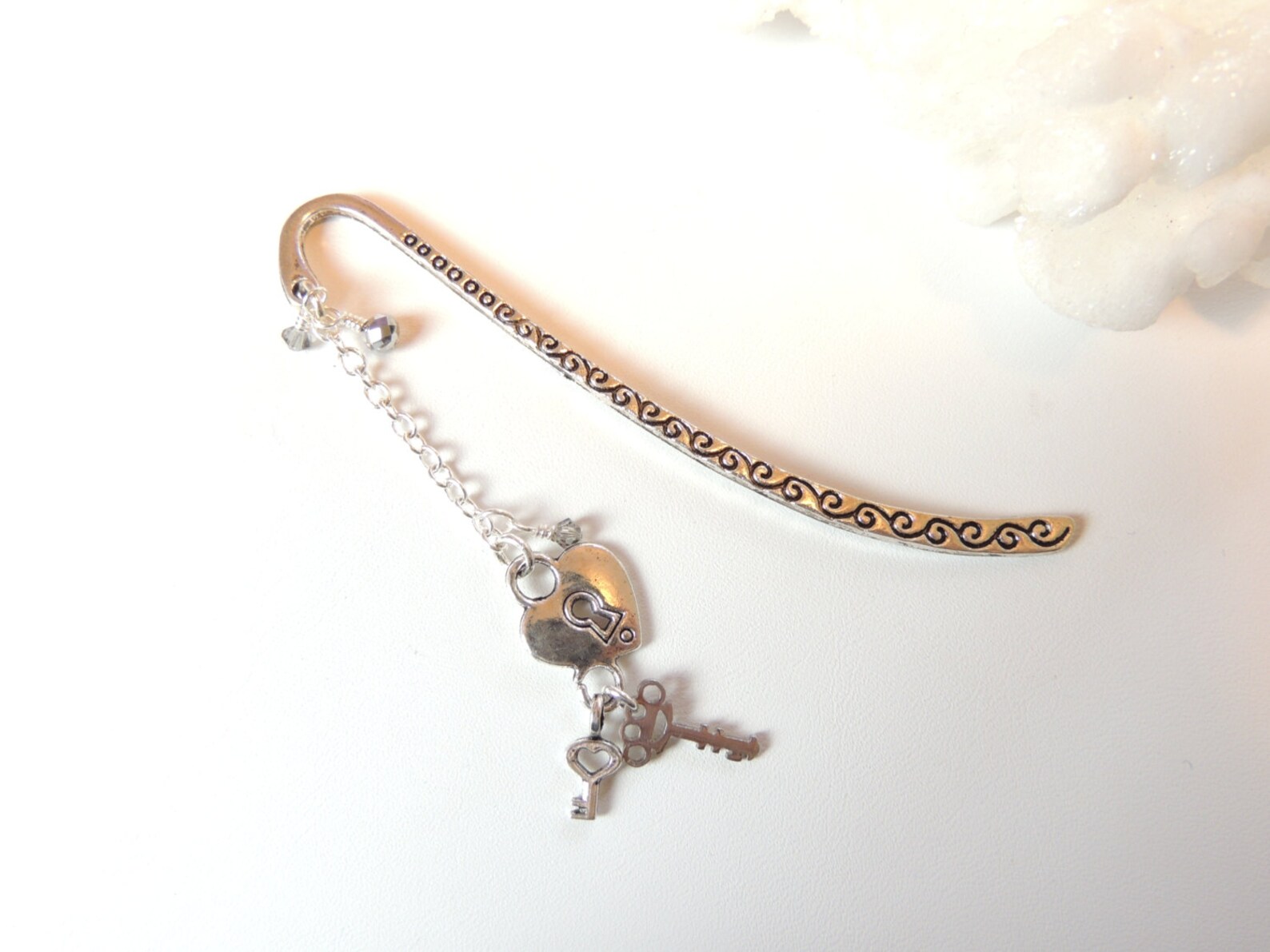 Key Bookmark, Key to My Heart Bookmark, Silver Bookmarks, Metal ...