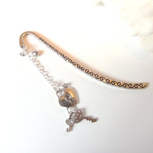 Key Bookmark, Key to My Heart Bookmark, Silver Bookmarks, Metal ...