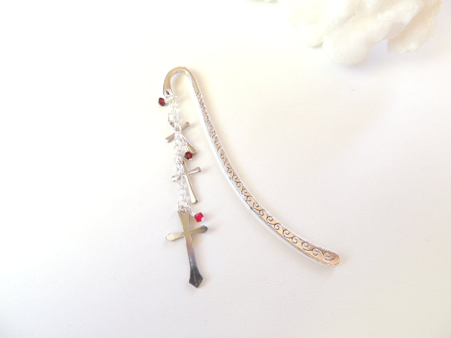 Triple Cross Bookmark Metal Bookmark Beaded Bookmark | Etsy