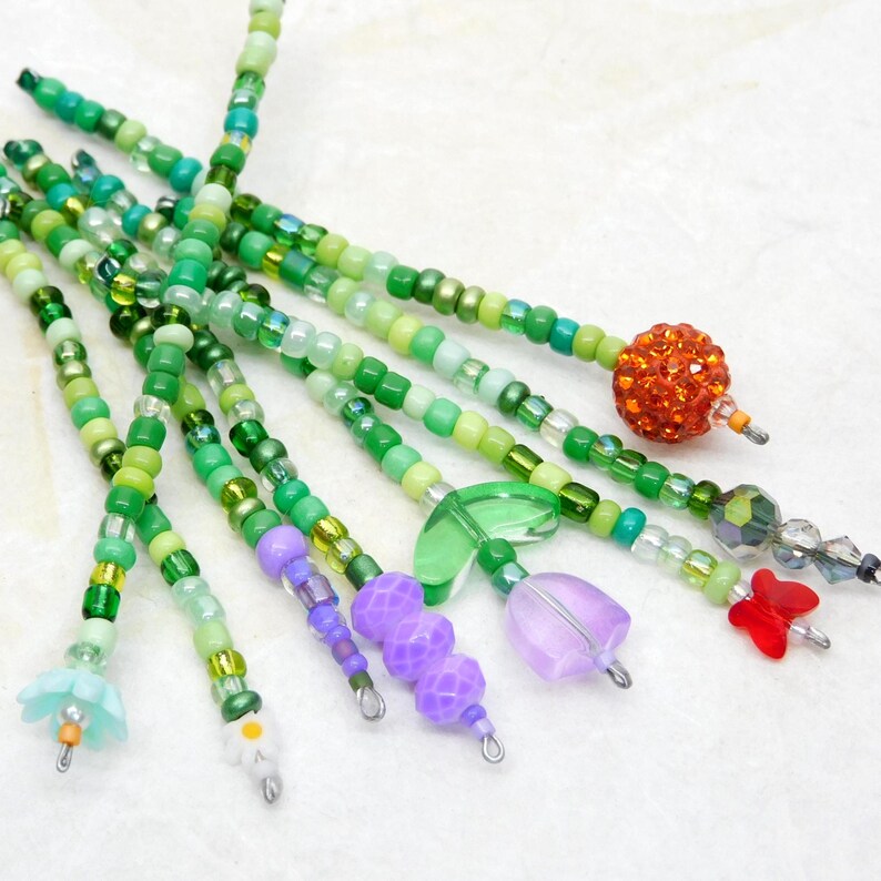 Mini Beaded Flower 5pc Random, Party Favor, Handmade Beaded Flower ...