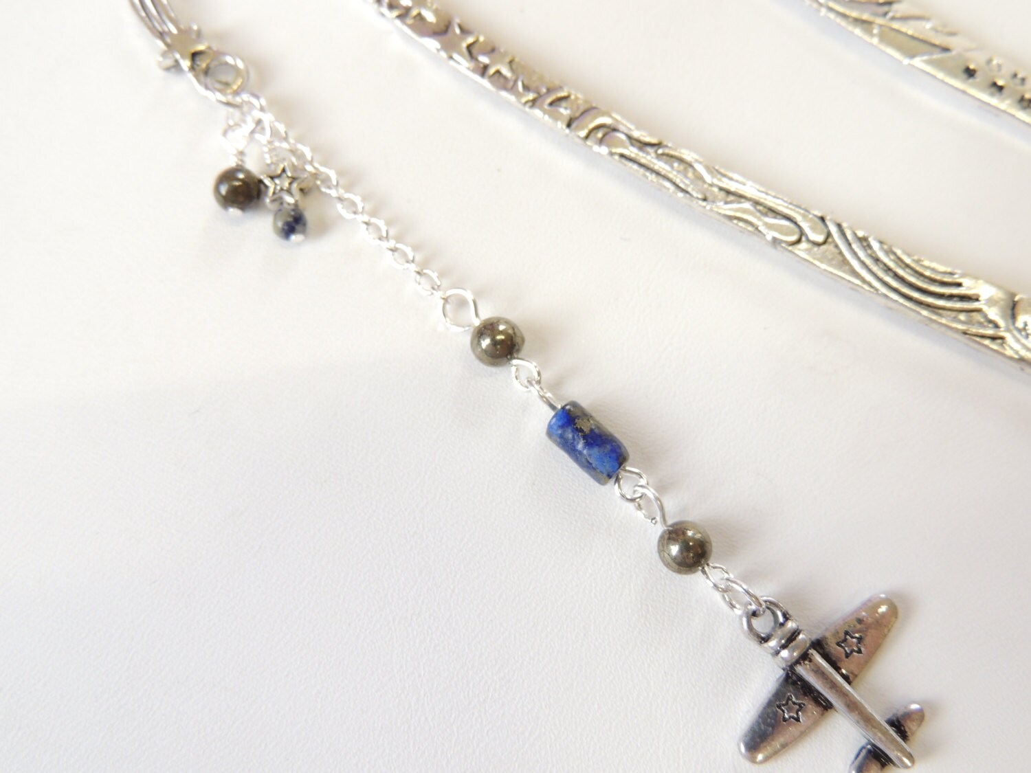 Airplane Bookmark, Aviation Bookmark, Beaded Bookmark, Metal Bookmark ...
