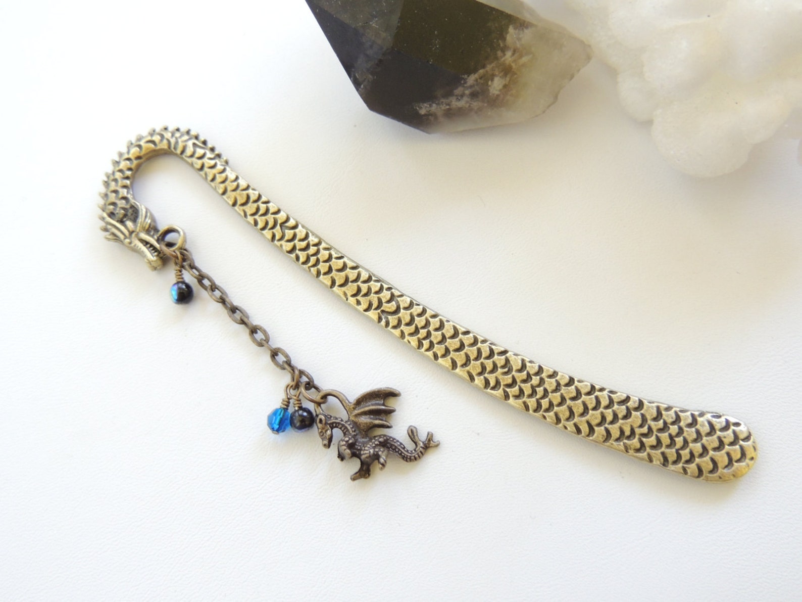 Dragon Bookmark Books and Zines Unique Handmade Metal | Etsy