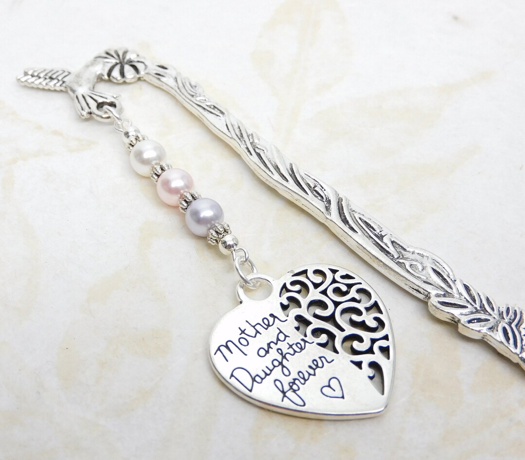 Mother Daughter Bookmark, Mother's Day Gift, Beaded Bookmarks, Tibetan ...
