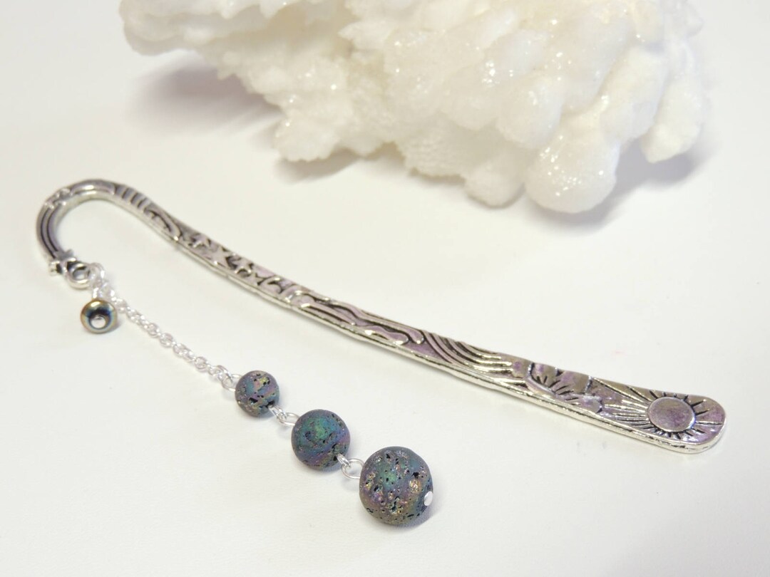 Rainbow Lava Stone Essential Oil Diffuser Bookmark, Metal Bookmarks ...