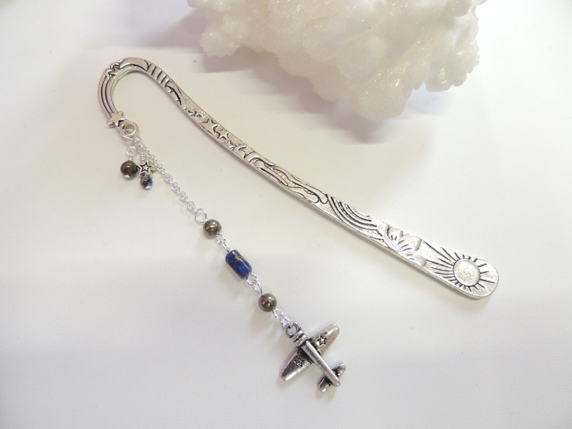 Airplane Bookmark Aviation Bookmark Beaded Bookmark Metal | Etsy