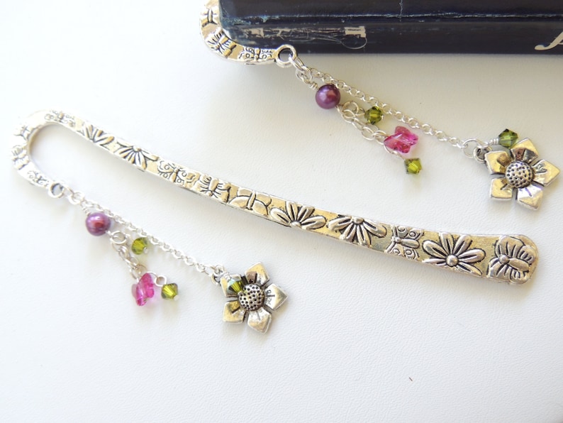 Flower Bookmark, Flower Bookmark, Metal Bookmark, Mothers Day Gift ...