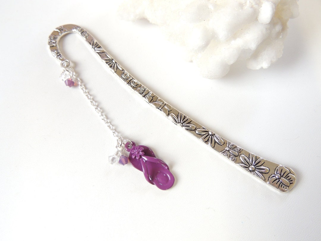 Flip Flop Bookmark, Flower Bookmark, Mothers Day Gift, Office Gift ...