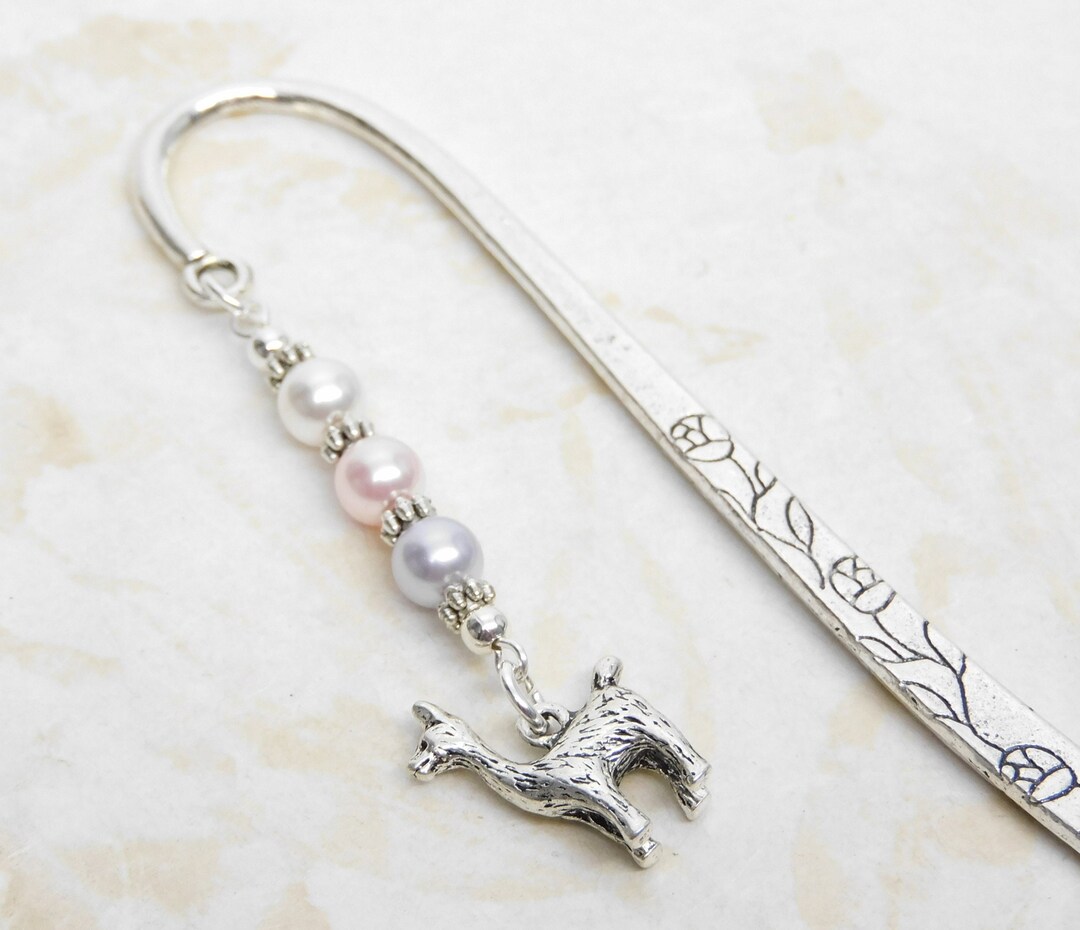 Llama Bookmark, Unique Beaded Bookmarks, Animal Bookmark, Office Gift ...