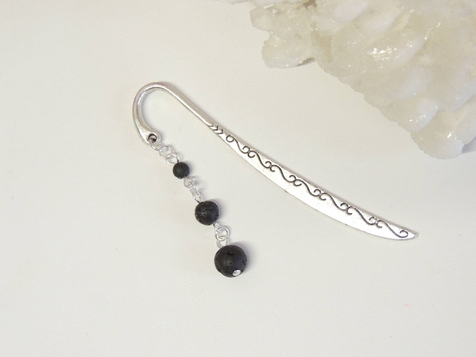 Black Lava Stone Essential Oil Diffuser Bookmark Metal - Etsy