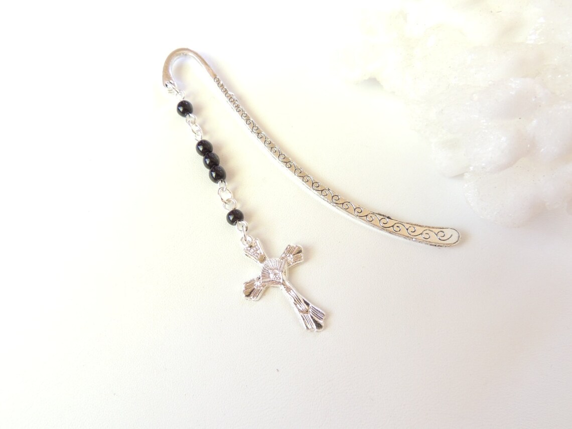 Rosary Cross Bookmark You Choose Color Religious Bookmark - Etsy